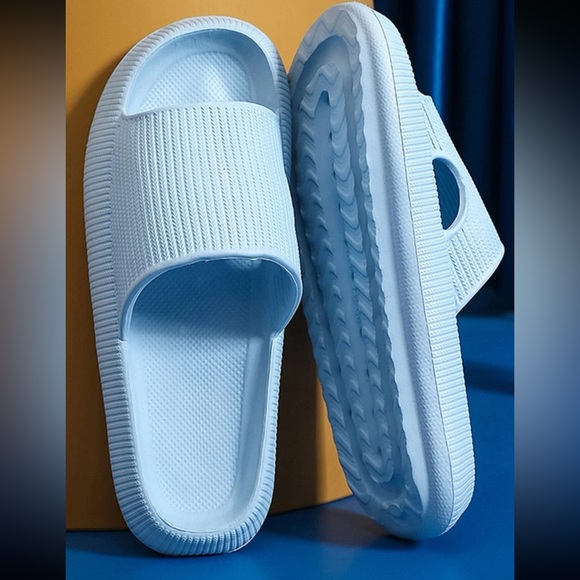 SHEIN | Shoes | Shein Cloud Slides Light Blue Sandals Foam | Poshmark